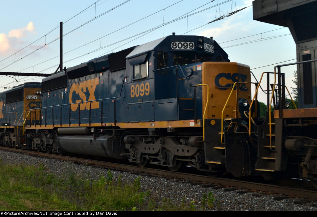 CSX SD40-2 8099 trails second out on Q439-29